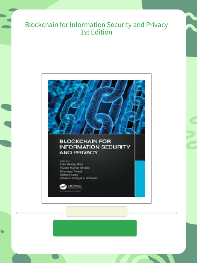 Blockchain For Information Security and Privacy 1st Edition | PDF ...