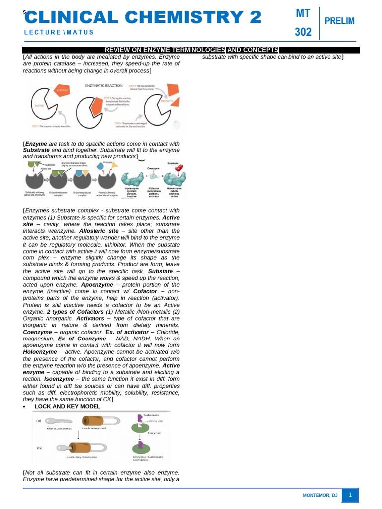 CC2-LEC-PRELIM | PDF | Enzyme | Enzyme Inhibitor