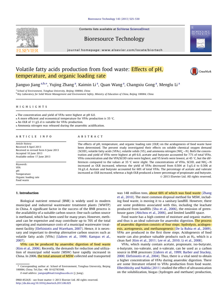 1 s2.0 S0960852413009449 Main | PDF | Anaerobic Digestion | Landfill