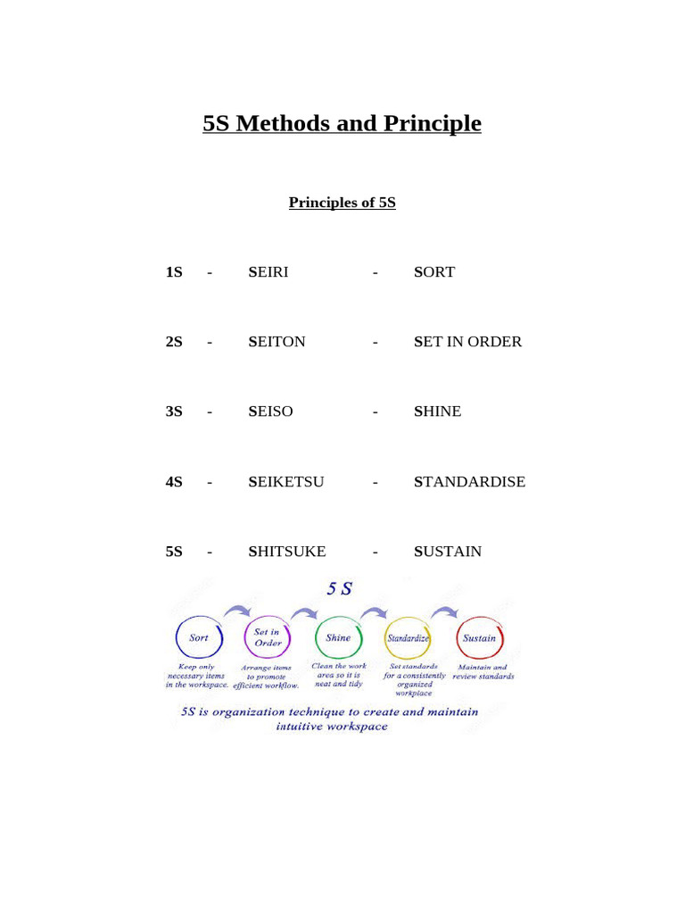 5S Methods and Principle | PDF | Safety