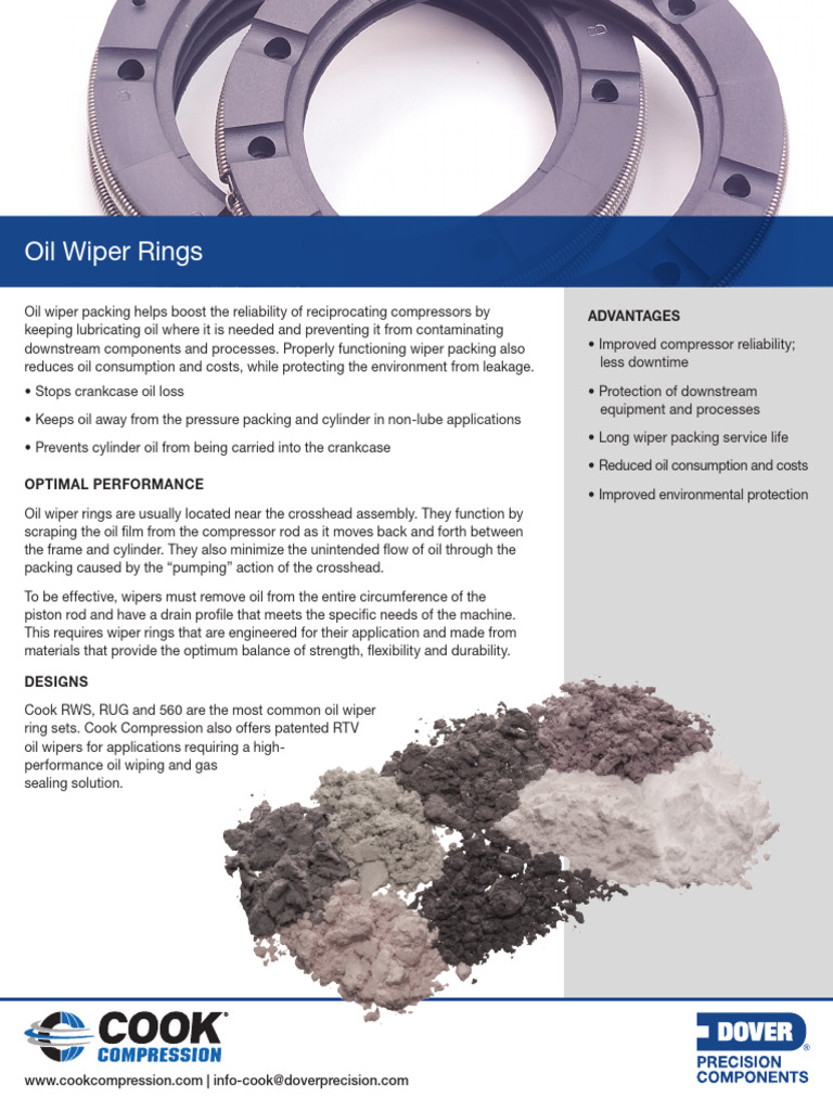Oil Wiper Ring Benefits for Compressors | PDF | Mechanical Engineering