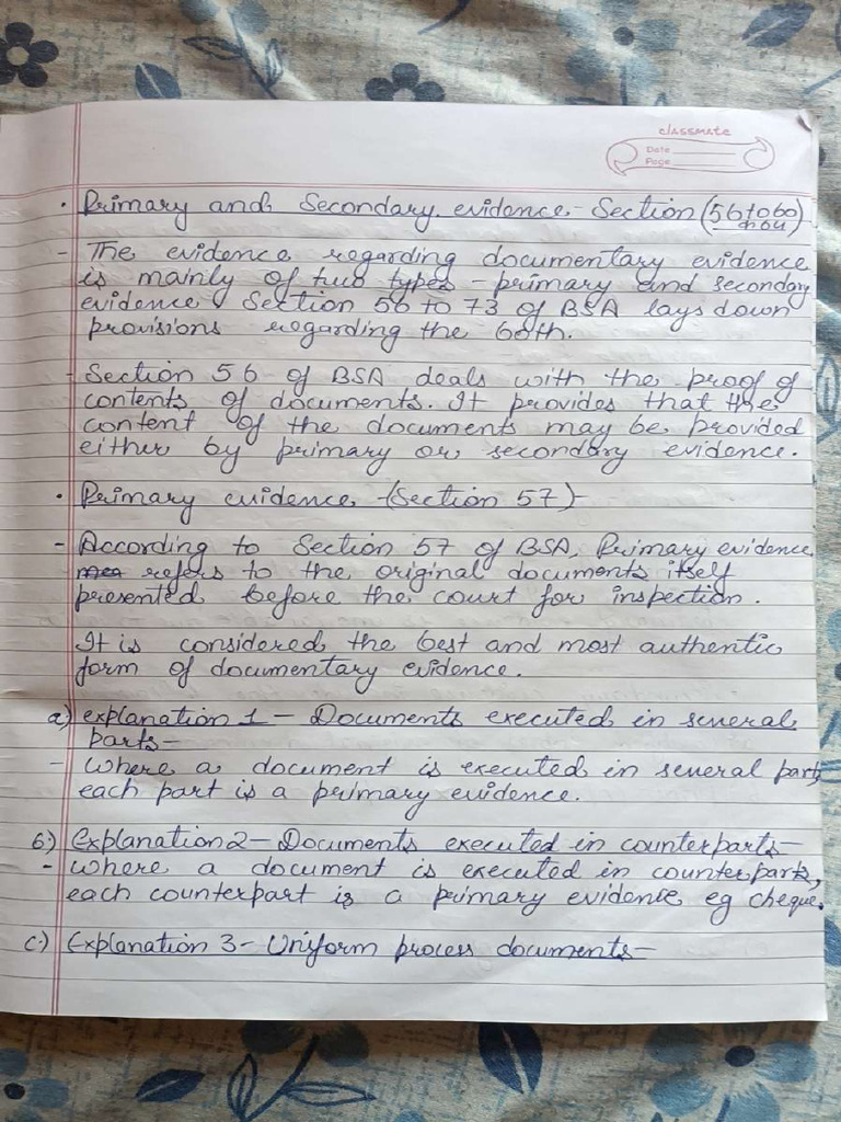 Primary and Secondary Evidence | PDF