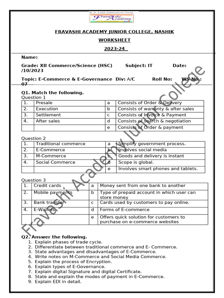 4. Ecommerce (WS7) (1) | PDF