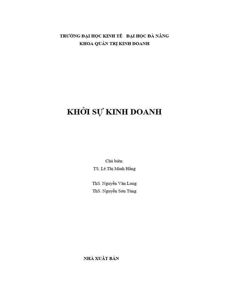Giáo Trình KSKD Bản Thảo Cuối Cùng in 2023 | PDF