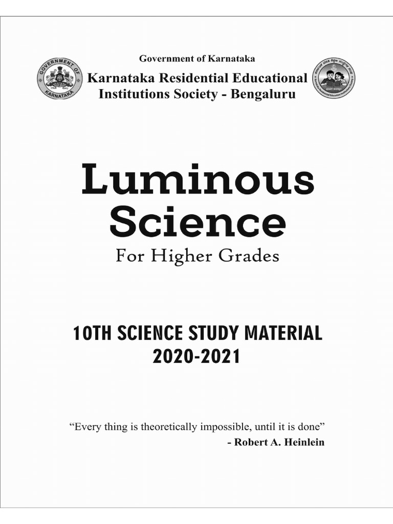 10th EM - Science - Study Material | PDF