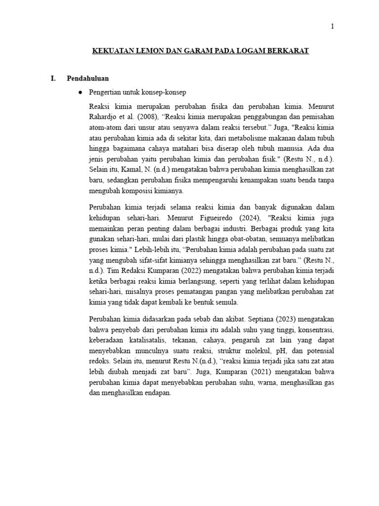 Lemon dan Garam Atasi Karat Logam | PDF