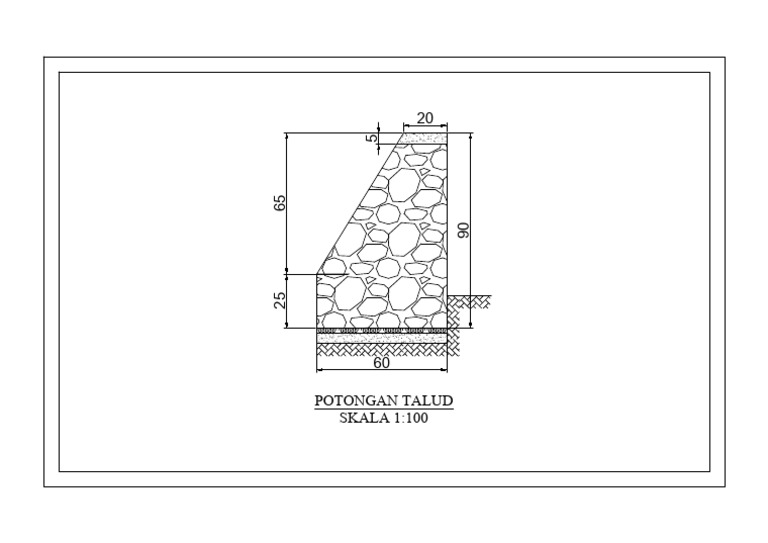 Detail Potongan Talud | PDF