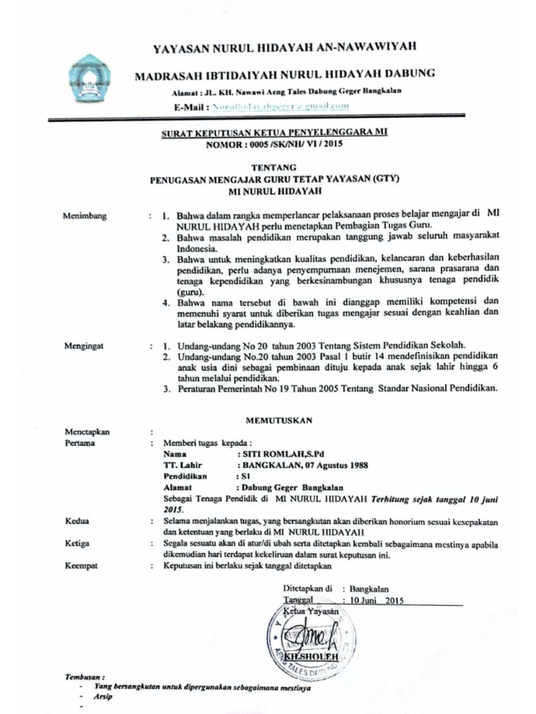 SK GTY SITI ROMLAH | PDF
