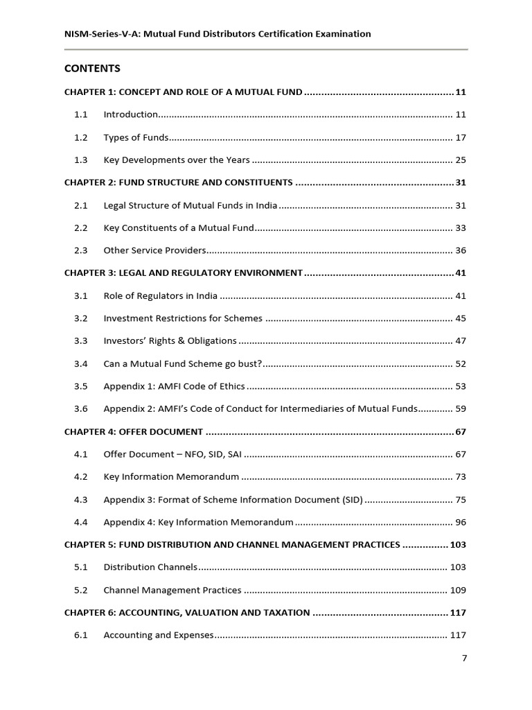 Mutual Fund Distributors Certification Guide | PDF | Investment Fund ...