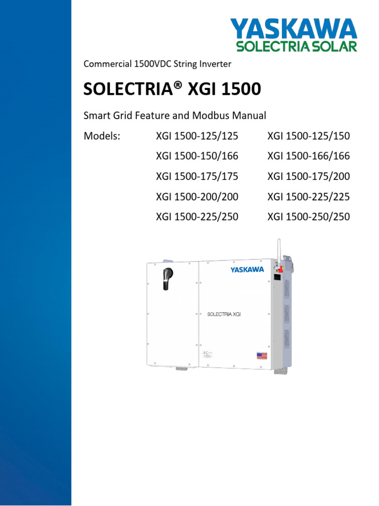 Docr-071063-Xgi-1500 Modbus Map Revf | PDF | Power Inverter | Data Type