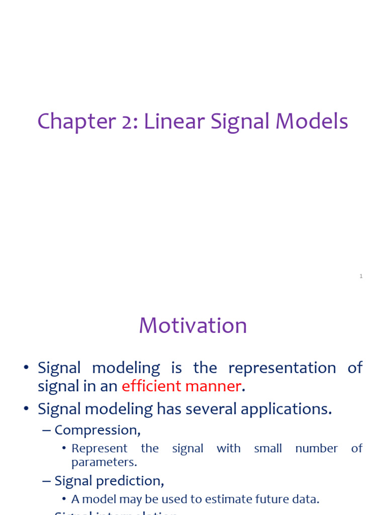 Chapter 2 Linear Signal Models | PDF | Autoregressive Model | Autocorrelation