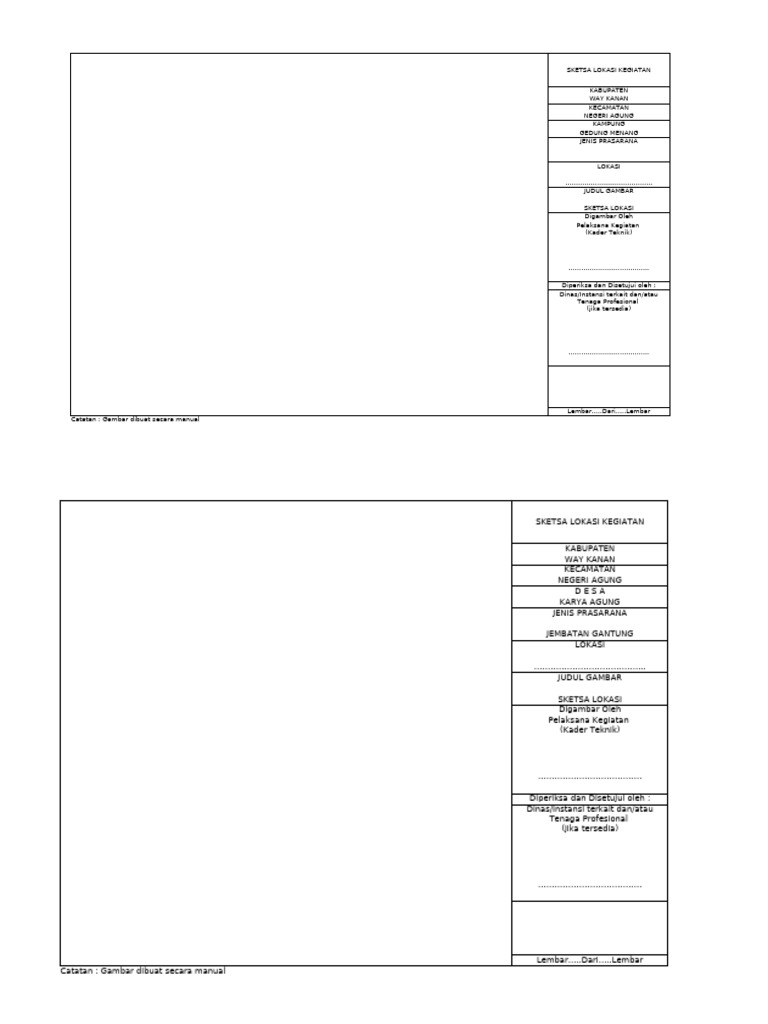 1.Sketsa Lokasi Kegiatan | PDF