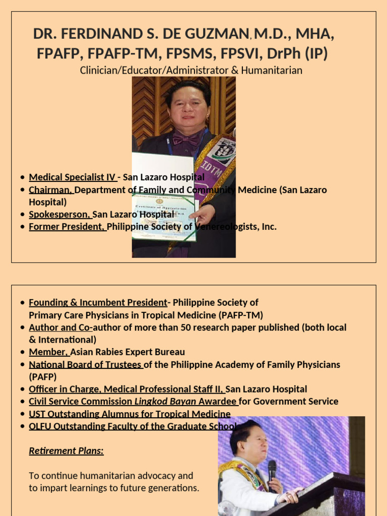 CV - Dr. Ferdinand de Guzman | PDF