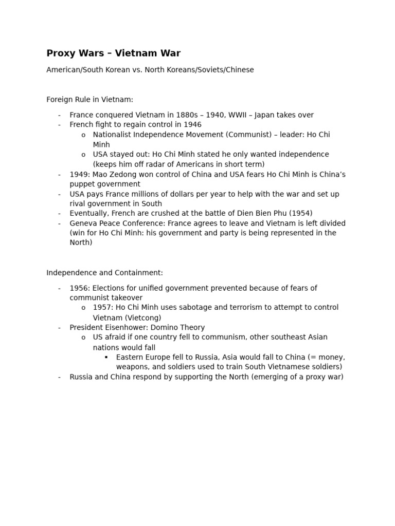 0224 - Proxy Wars - Vietnam War | PDF | Vietnam War | Ho Chi Minh