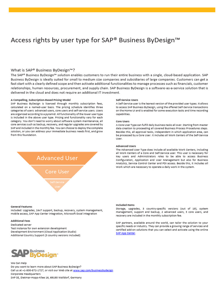 SAP License Access Rights | PDF | Logistics | Cloud Computing