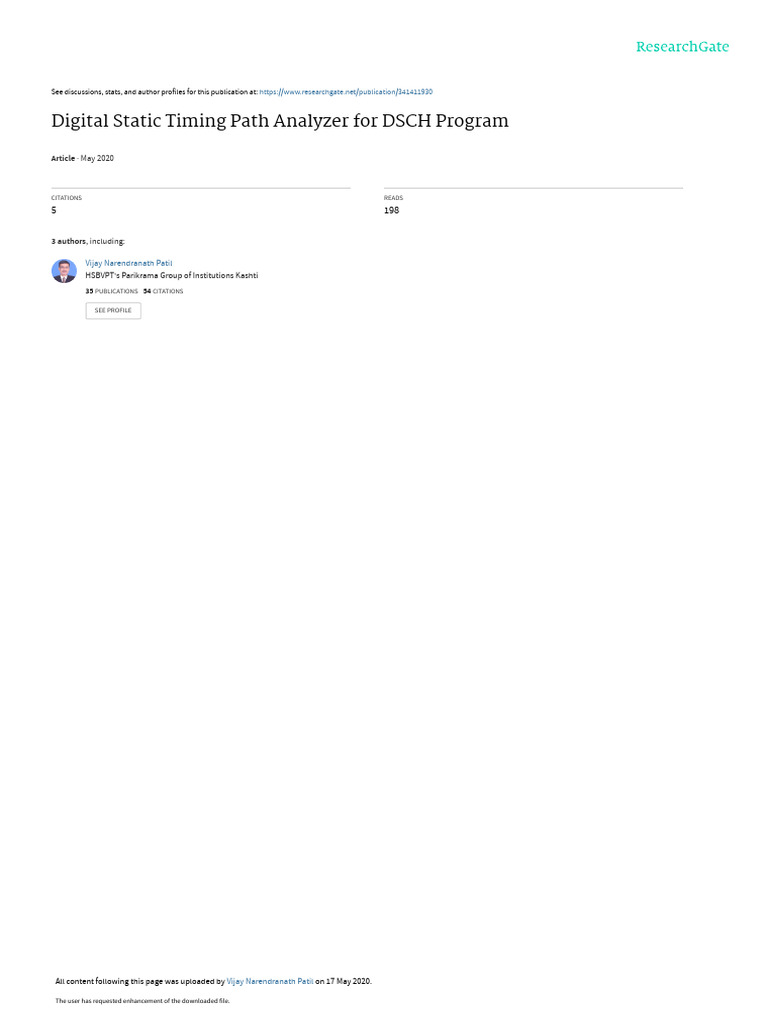 Digitalstaticpathanalyser | PDF | Computer Engineering | Electronic Circuits