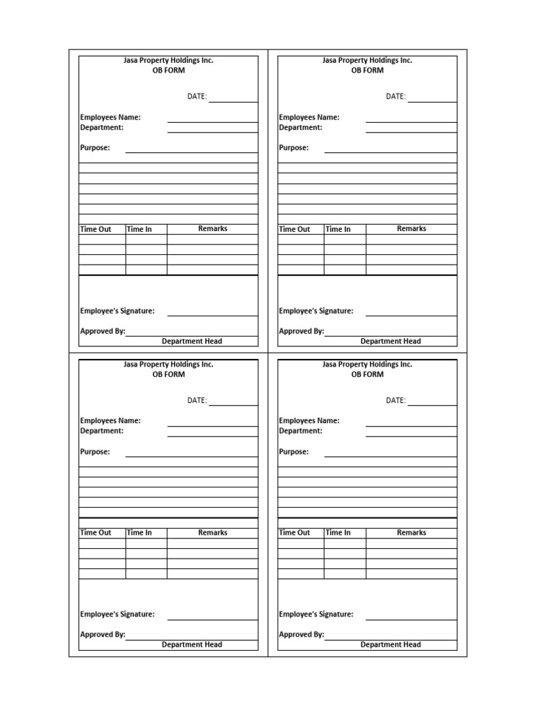 OB Form | PDF