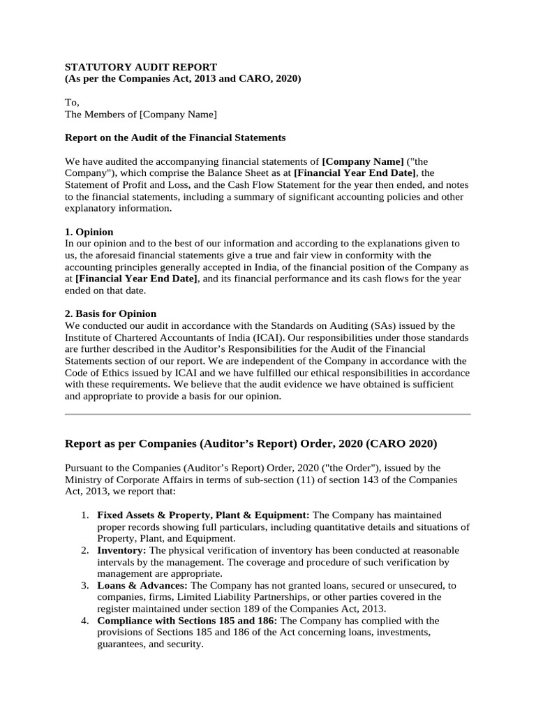 STATUTORY AUDIT REPORT With Audit Trail | PDF | Audit | Auditor's Report