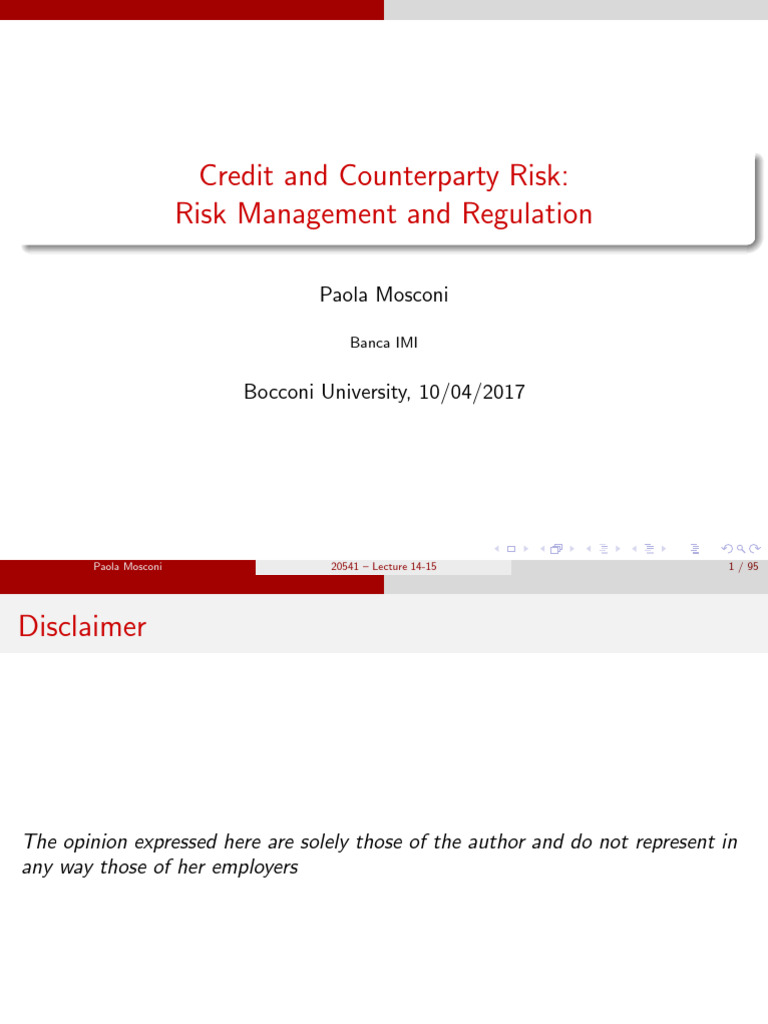 Credit Counterparty Risk Risk Management and Regulation 1726426522 ...