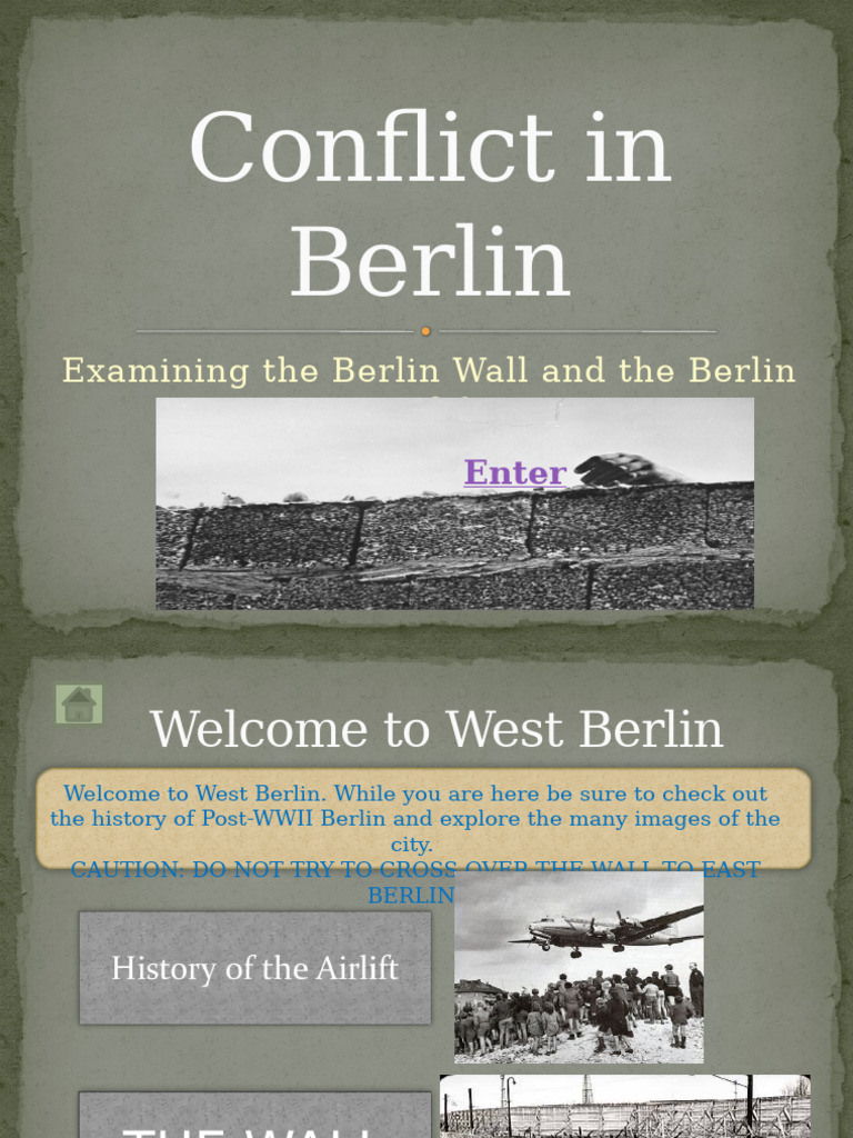 Berlin Airlift Berlin Wall WebQuest | PDF | Berlin Wall | World War II