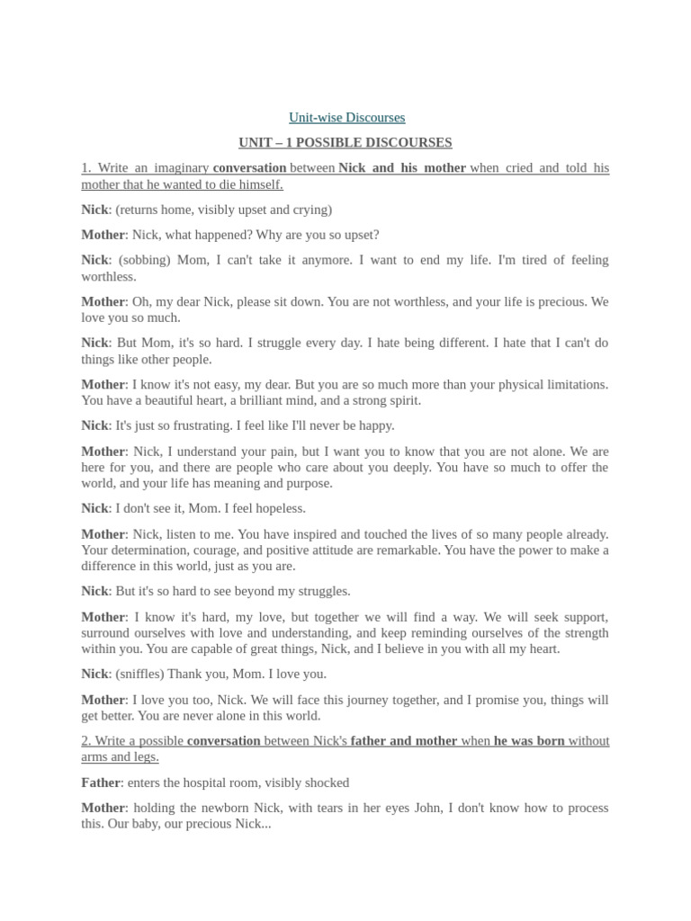 unit wise important discourses | PDF | Socrates | Love