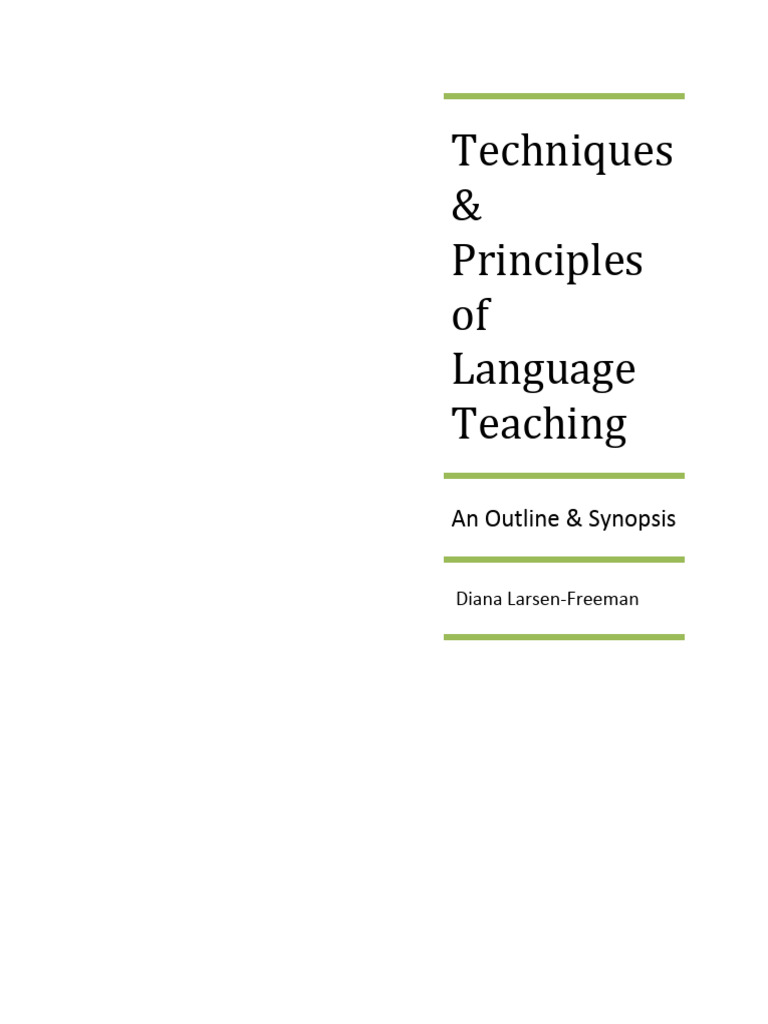 Techniques & Principles of Language Teaching | PDF | Second Language ...