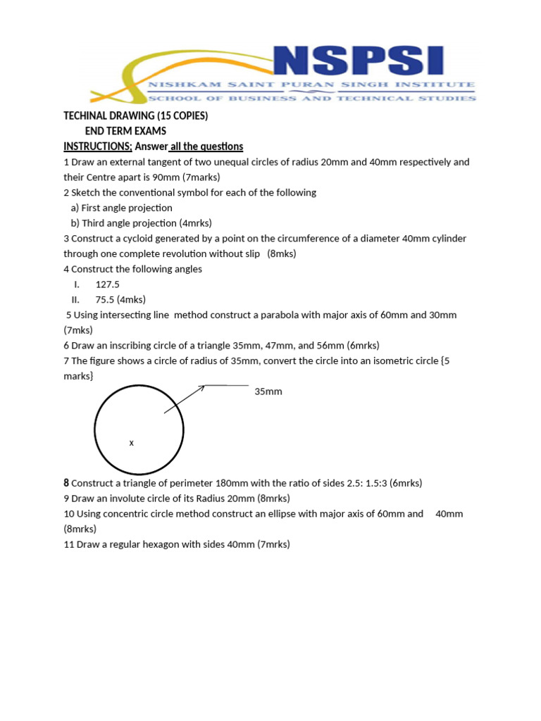 Techinal Drawing Artisan Amos | PDF