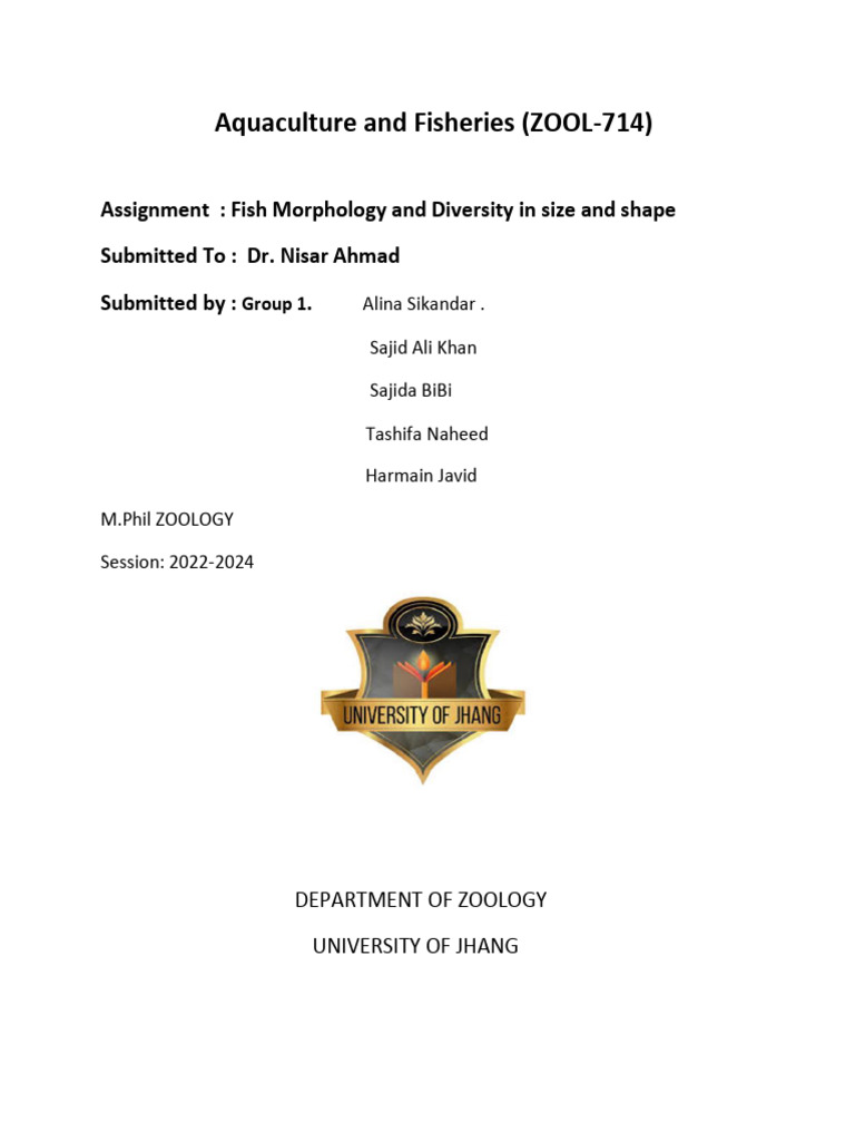 Fish Morphology and Diversity in Size and Shape | PDF | Fish | Predation