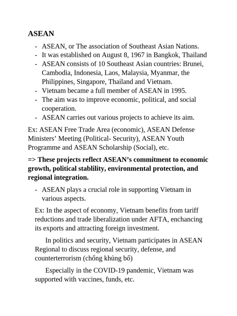 Asean | PDF