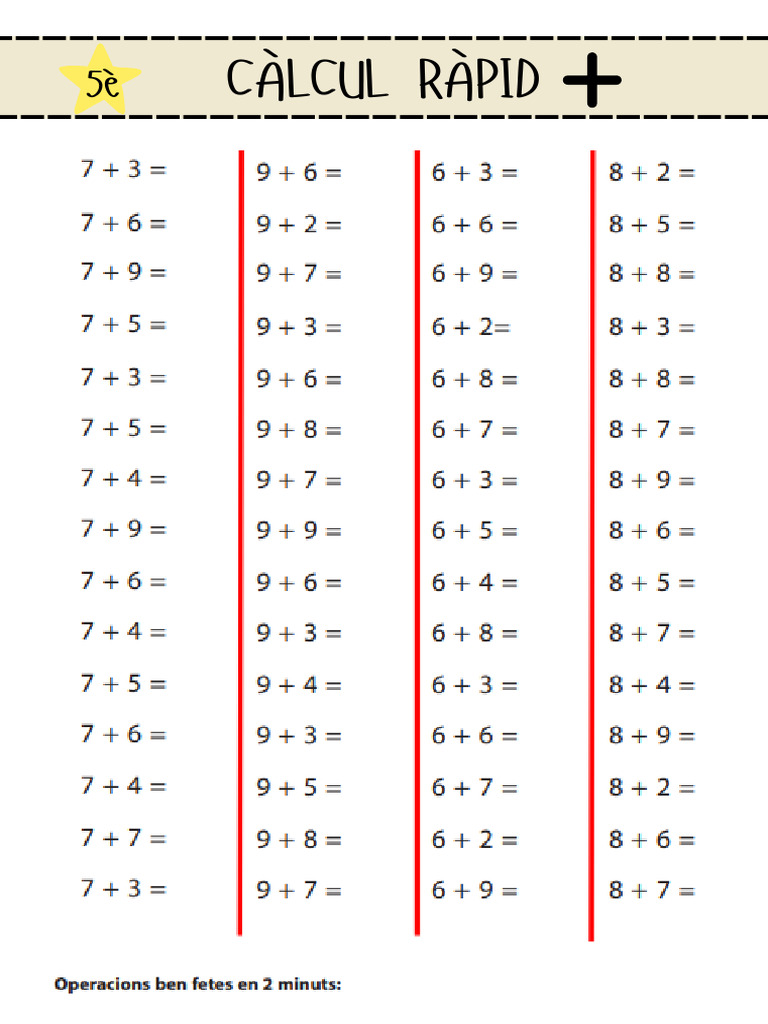 Càlcul Ràpid | PDF