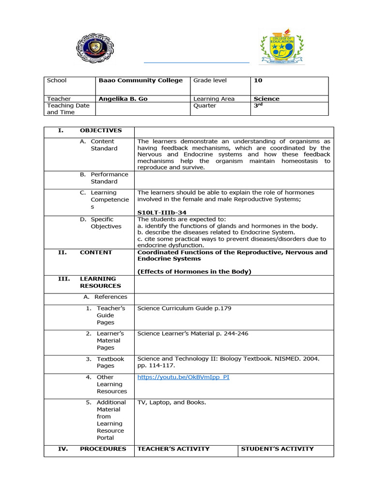 Effects of Hormones on Body Functions | PDF | Endocrine System | Hormone