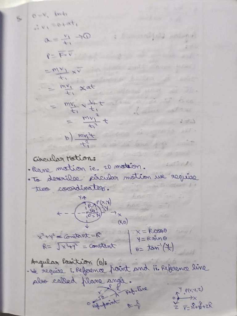 Circular Motion Physics S1 Notes | PDF
