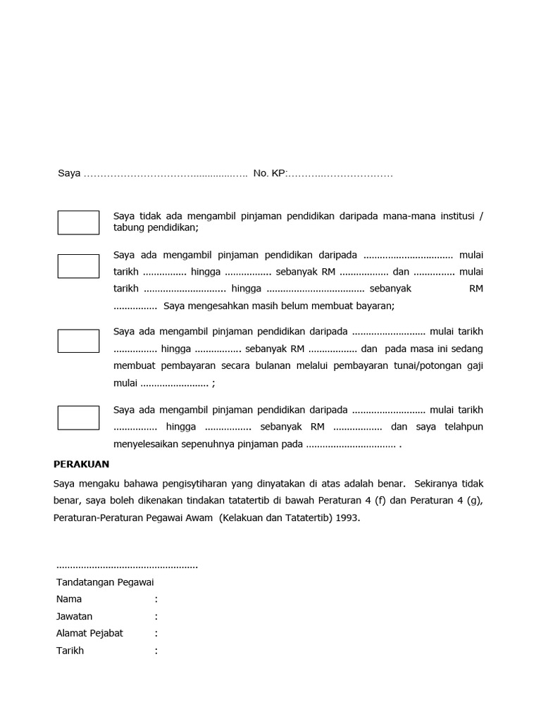 Lampiran B - Pinjaman Pendidikan | PDF