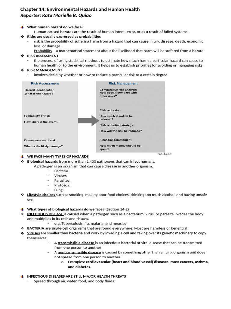 Environmental Hazard - Quiao | PDF | Infection | Risk