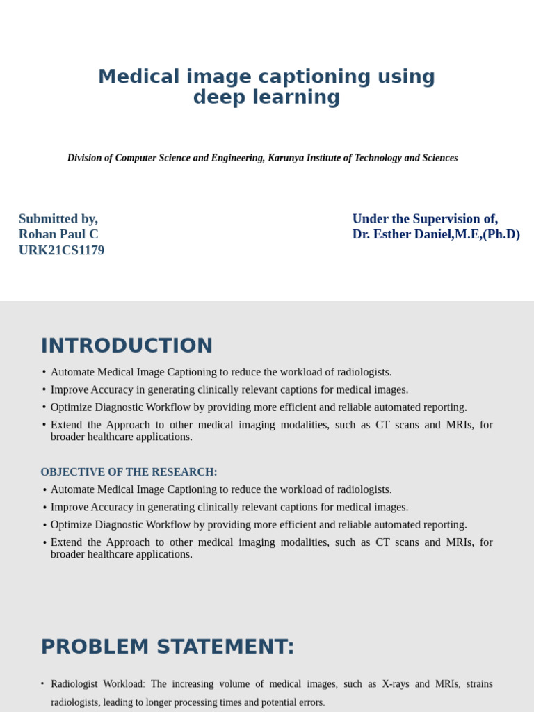 _Medical Image Captioning Using Deep Learning - Rohan Paul | PDF ...