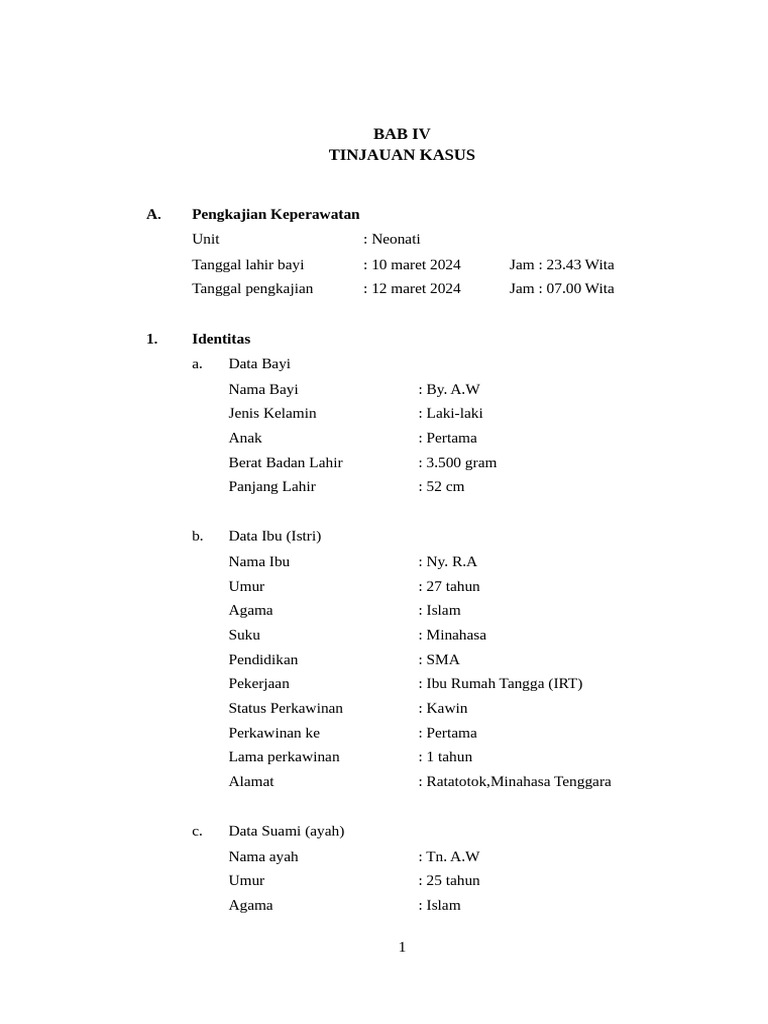 Bab Iv Tinjauan Kasus Kti Pneumonia | PDF