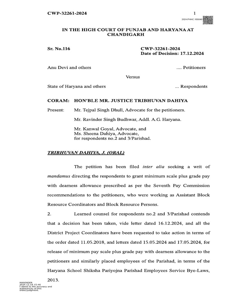 Dearness Allowance 2024 - 17 - 12 - 2024 - FINAL - ORDER | PDF