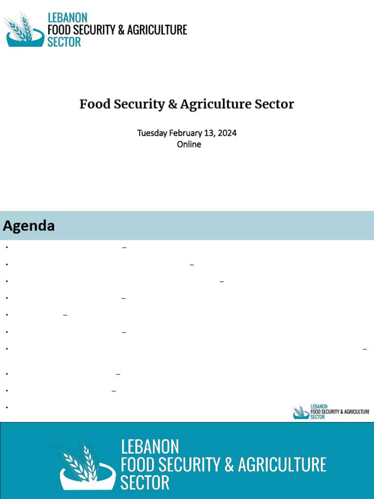 Syria Food Security Report - Feb 2024 | PDF | Food Security | Natural ...