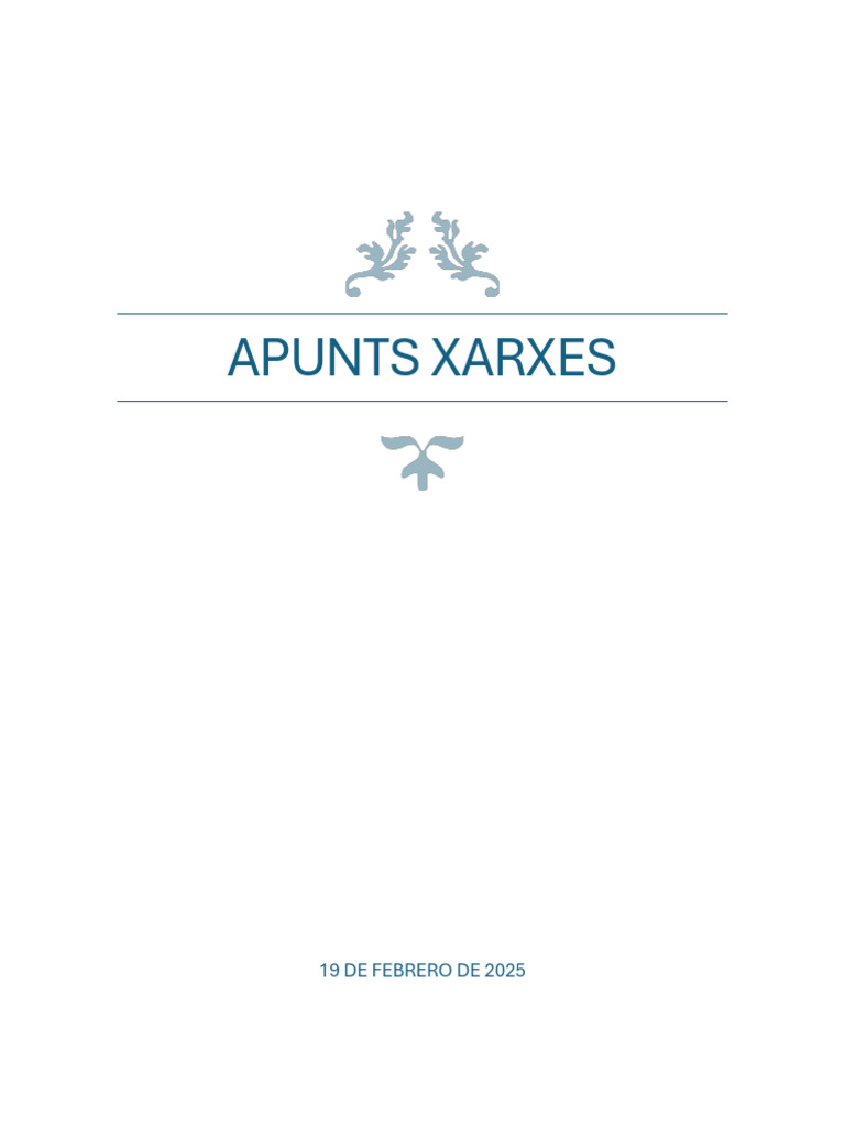Apunts de Xarxes Transmiso de Dades | PDF