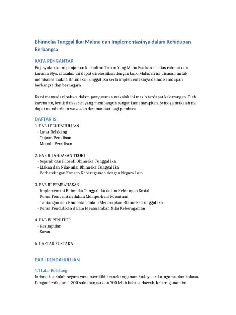 Makalah_Bhinneka_Tunggal_Ika (1) | PDF