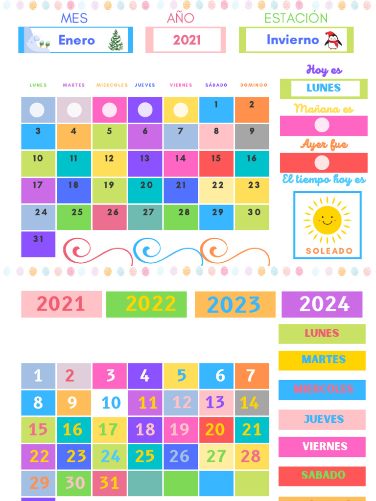 Calendario-Imprimimible Rutinas | PDF