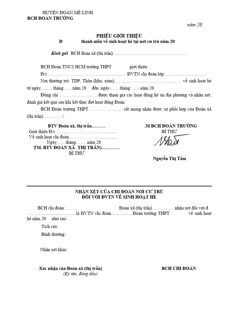 Mau-phieu-sinh-hoat-he-cua-DVTN-khoi-THPT.2024 | PDF