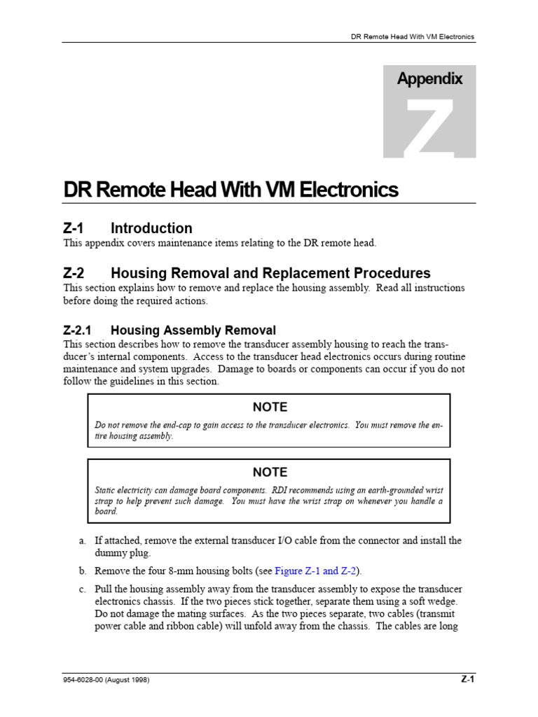 DR Remote Head With VM Electronics Appendix Z | PDF | Corrosion ...
