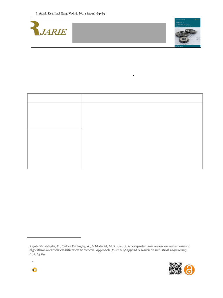 A Comprehensive Review On Meta-Heuristic Algorithms - 2021 | PDF ...