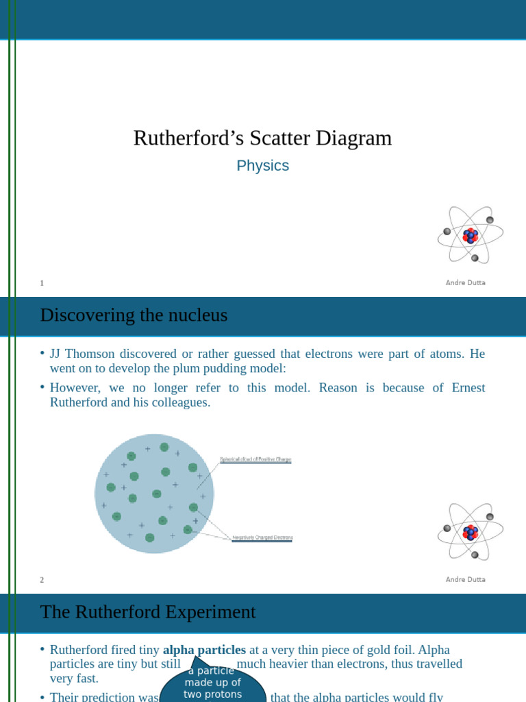 Rutherford’s Scatter Diagram | PDF | Atoms | Atomic Nucleus