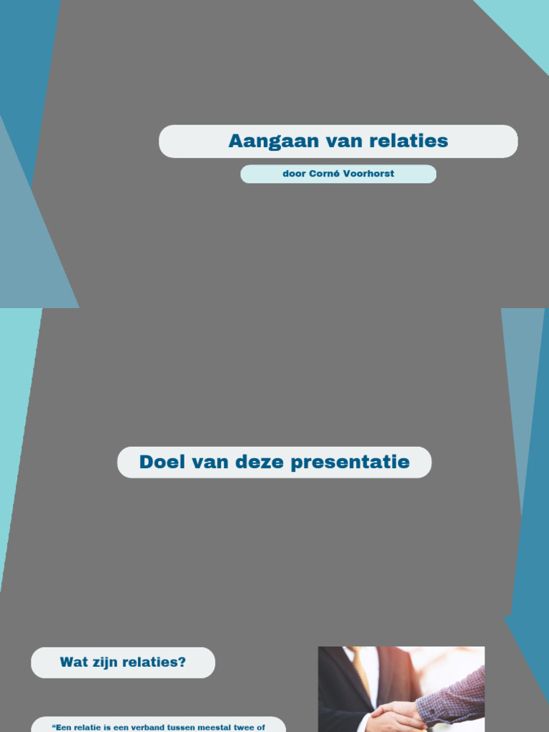 Aangaan Van Relaties | PDF