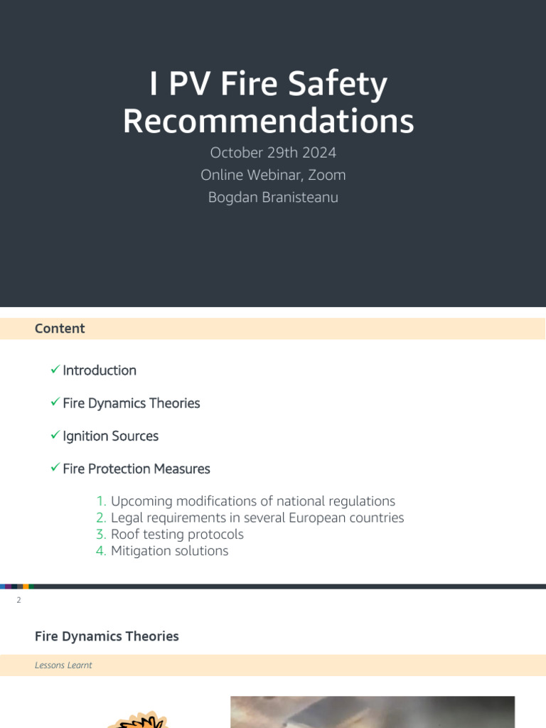 PV Fire Protection Recommendations | PDF | Combustion | Fires