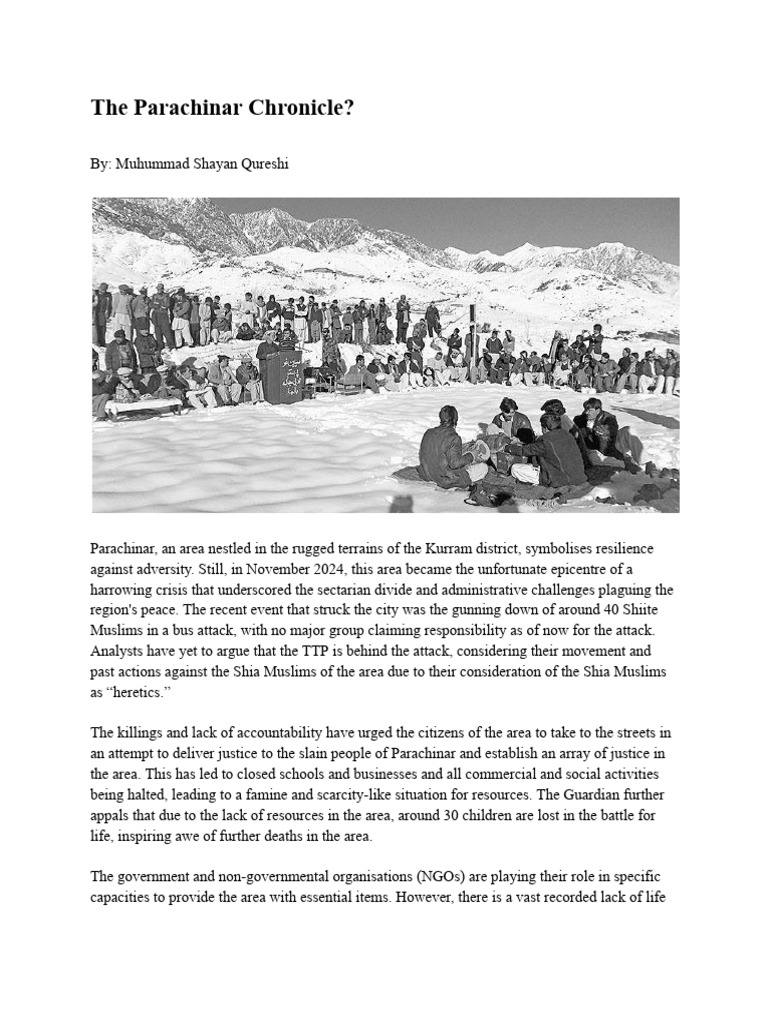 Parachinar Crisis: Sectarian Violence 2024 | PDF | Non Governmental ...