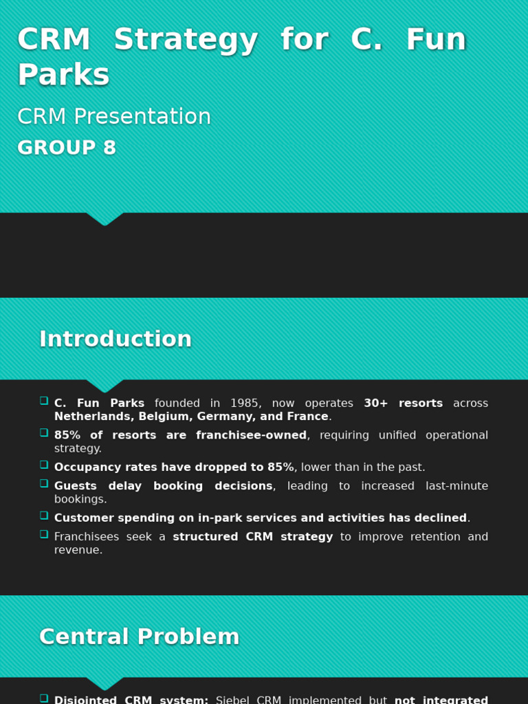 CRM Strategy for C. Fun Parks Belgium | PDF | Customer Relationship ...