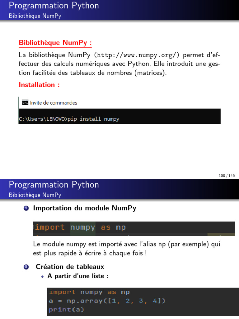 Cours Numpy - Matplotlib - Scipy - Openpyx | PDF | Microsoft Excel ...